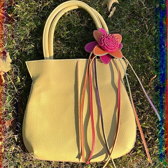 Mellow World | Bags | Mellow World Yellow Bag Wflower | Poshmark